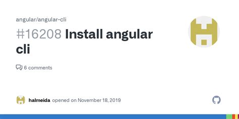Install Angular Cli · Issue 16208 · Angularangular Cli · Github