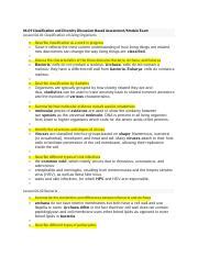 Dba Study Guide Biology Docx Classification And Diversity Discussion Based