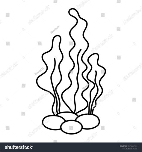 Vector Isolated Simple Contour Coral Template Stock Vector Royalty Free 2123987393 Shutterstock