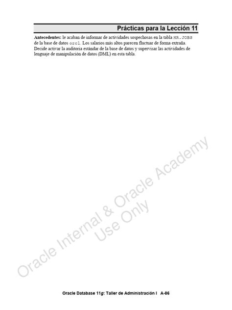 10 práctica auditoria oracle descargar gratis pdf sql bases de