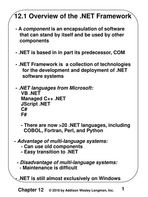 Ppt Overview Of The Net Framework Powerpoint Presentation Free