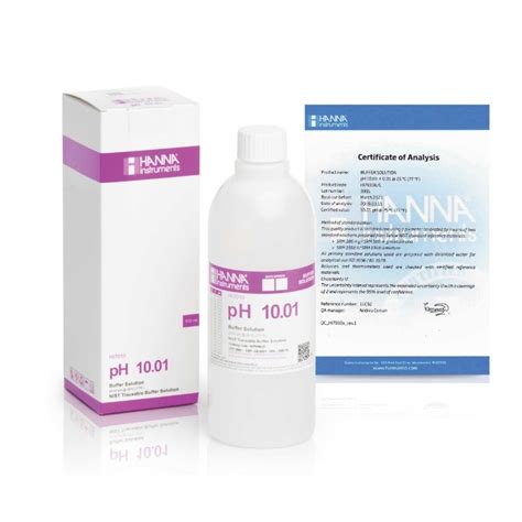 Hi 7010l C Ph 10 01 Buffer Solution 500 Ml Bottle With Certificate Of Analysis