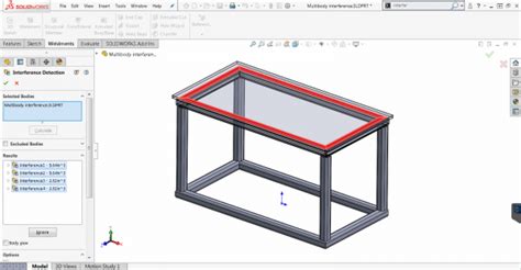 Solidworks 2019 Interference Detection On Multibody Parts