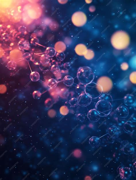 A Vibrant Abstract Image Depicting A Molecular Structure With
