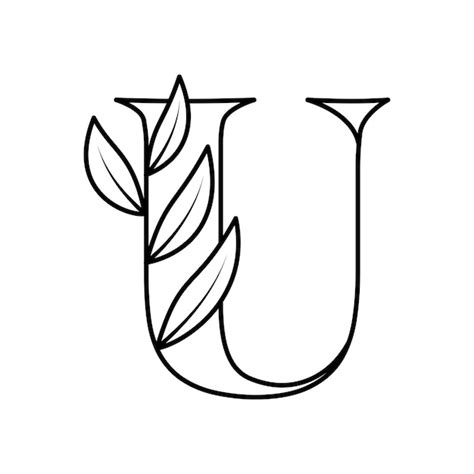 Premium Vector Floral Botanical Alphabet Vector Design