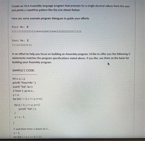 Solved Create An HLA Assembly Language Program That Prompts Chegg