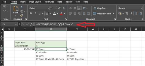 Make Age Calculator In Ms Excel Cue Tricks