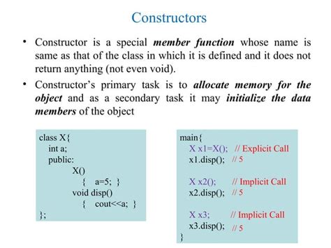 3 Constructors And Destructor Ppt