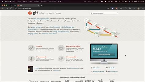 Instalação do Git no ambiente Windows e MacOs 2025