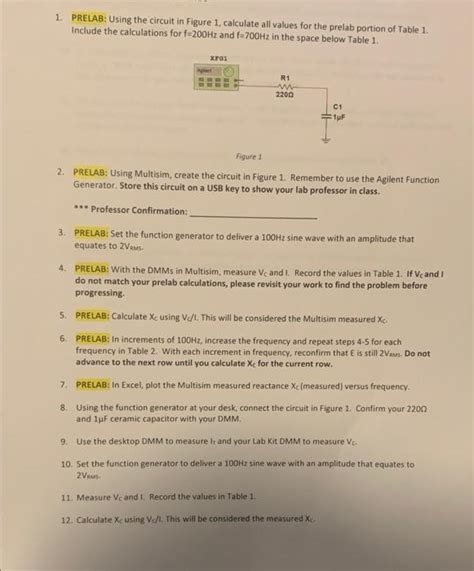 Solved PRELAB Using The Circuit In Figure Calculate Chegg
