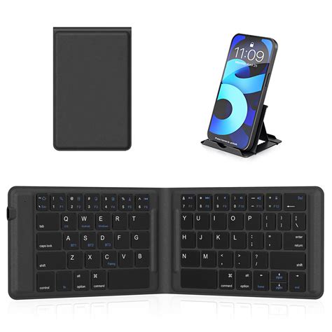Omoton Foldable Bluetooth Keyboard Wireless Folding Multi Device And Rechargeable Portable