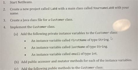 Solved 1 Start Netbeans 2 Create A New Project Called