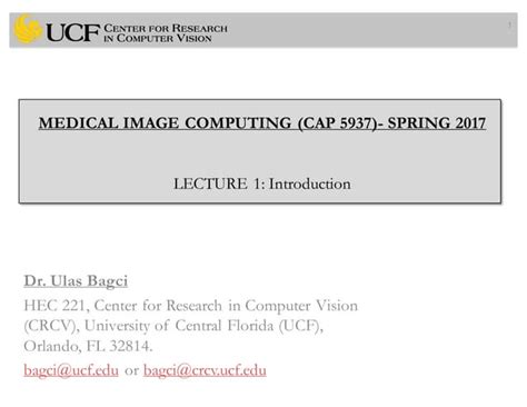 Lec1 Medical Image Computing Introduction Pdf