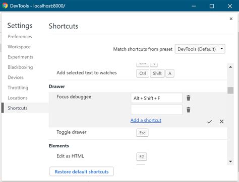 Devtoolsのショートカット一覧と変更方法（ひとり Devtools Advent Calendar 2020 13日目