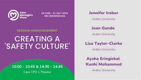 Session Announcement Creating A Safety Culture Blog Care Managers Show