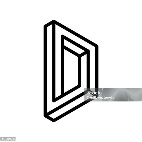 사각형 불가능한 기하학적 모양 선 아이콘 벡터 일러스트 레이 션 0명에 대한 스톡 벡터 아트 및 기타 이미지 0명 과학 기하 Istock