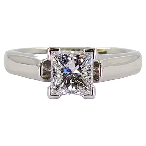 Gia Certified 202 Carat Princess Cut Diamond Platinum Solitaire