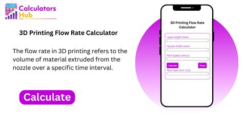 3d Printing Flow Rate Calculator Online