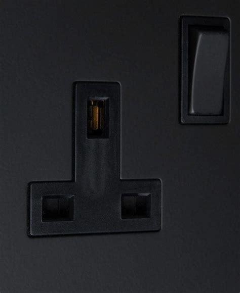 Single Plug Socket Black With Black Or White Inserts