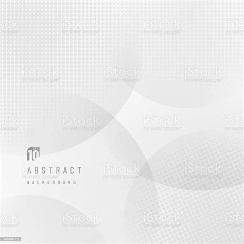 추상흰색과 회색 레이어드 그라데이션 구 모양과 도트 하프톤 텍스처 장식 액체 유체 원은 그림자와 배경과 겹칩니다 최소한의 템플릿 디자인입니다 벡터 일러스트레이션 원형에 대한