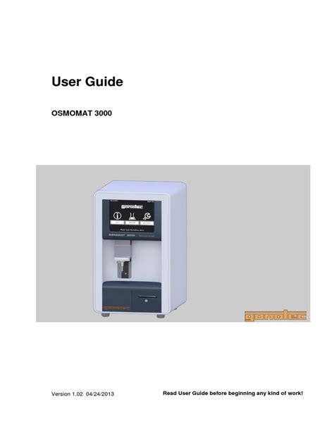 User Manual Gonotec Osmometer 3000 Manual 1 Pdf Electrical