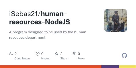 Github Isebas Human Resources Nodejs A Program Designed To Be Used