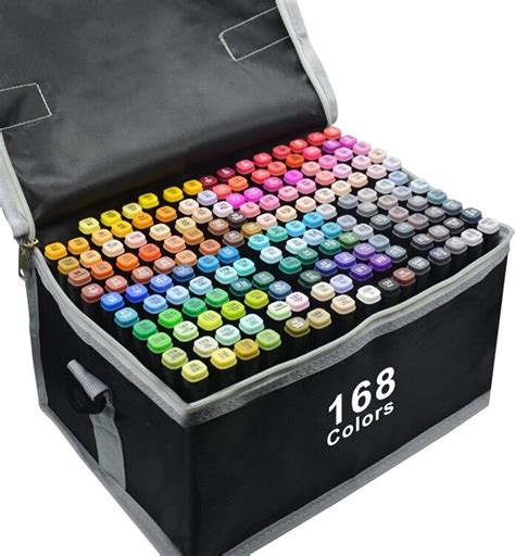 Arrolliant Duel Tip Alcohol Marker Professional Art Set 168 Double