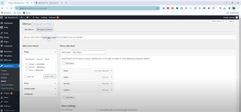what is wordpress menus and how to create them techieglide 2024