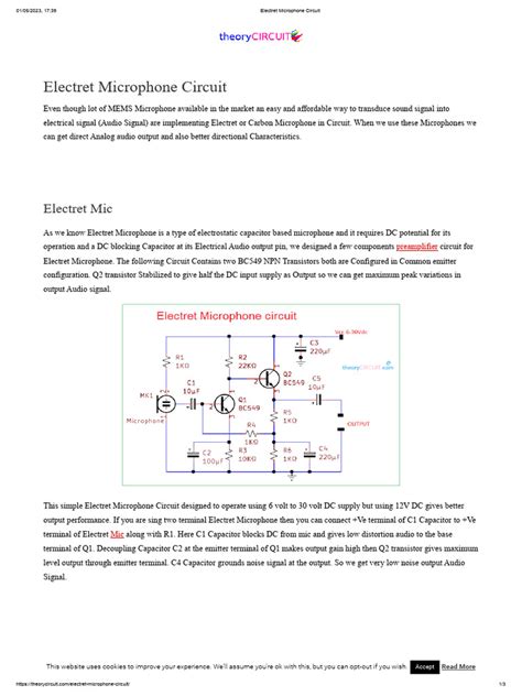Electret Microphone Circuit Pdf
