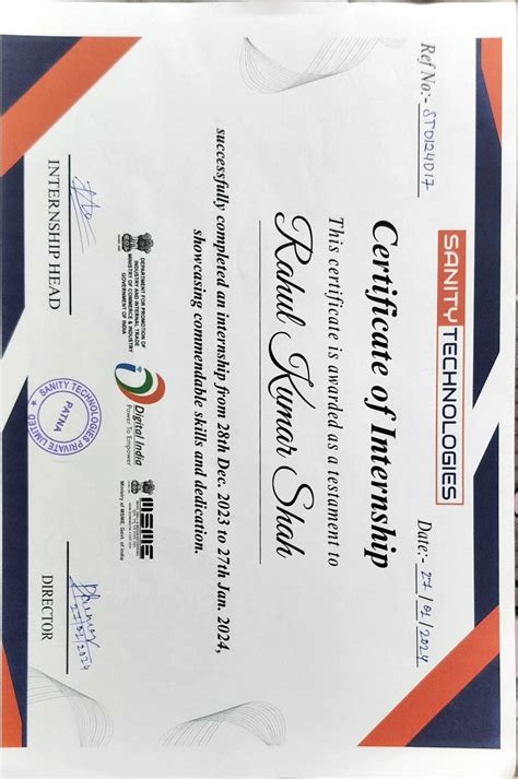 Rahul Kumar Sah On Linkedin Intern2024 Sanitytechnologies