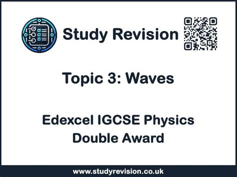 Topic 3 Waves Double Award Flashcards Edexcel Igcse Physics Teaching Resources