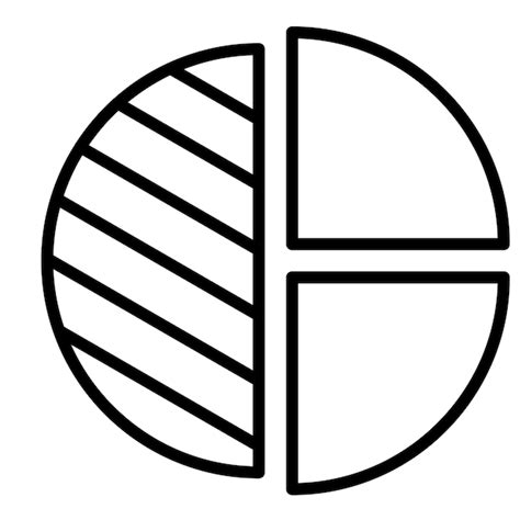 Premium Vector Half Pie Chart Vector Illustration Style