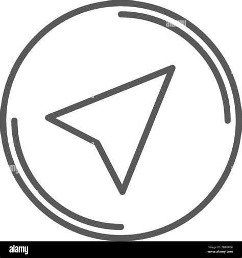 Navigation Cursor Vector Icon Symbol Isolated On White Background Stock