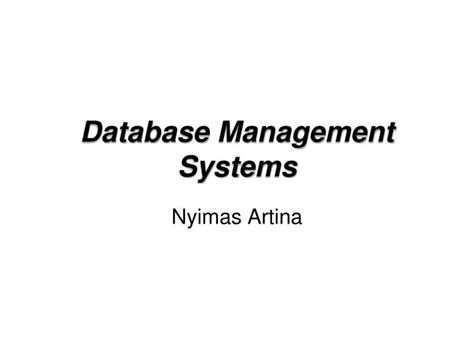 Ppt Database Management Systems Powerpoint Presentation Free