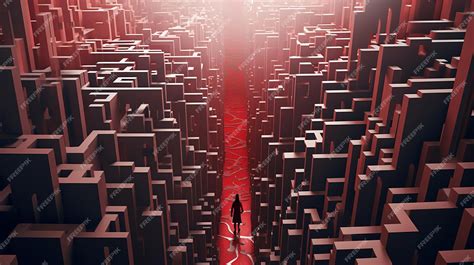 Premium Photo Maze Of Obstacles Symbolizing The Resilience And