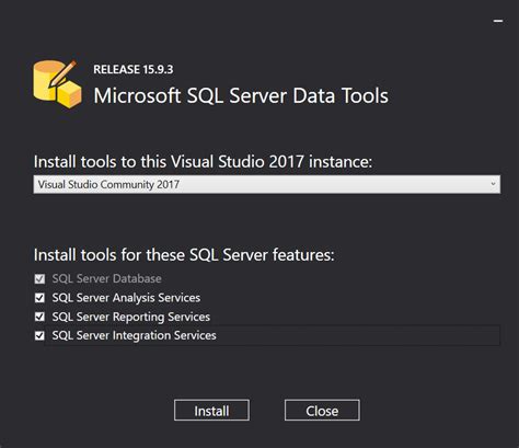 Installing SSDT For Visual Studio 2017 London Academy Of IT