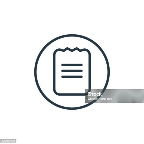 온라인 학습 개념에서 아이콘 벡터를 메모합니다 노트 편집 가능한 스트로크의 얇은 선 그림입니다 웹 및 모바일 앱 로고 인쇄