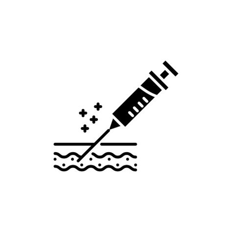 Botox Injection Icon Set Filler Face Skin Vector Image