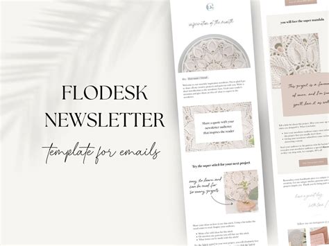 Flodesk Inspiration Newsletter Template Editable Flodesk Template Newsletter Template For