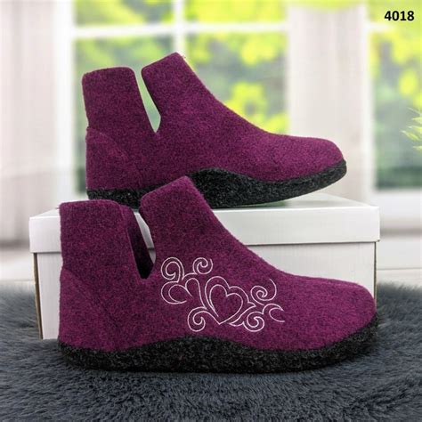 Тапочки чуні жіночі Inblu фетрові для ламінату високі сливові 37 р 23 5 см 4018 Оригінальне