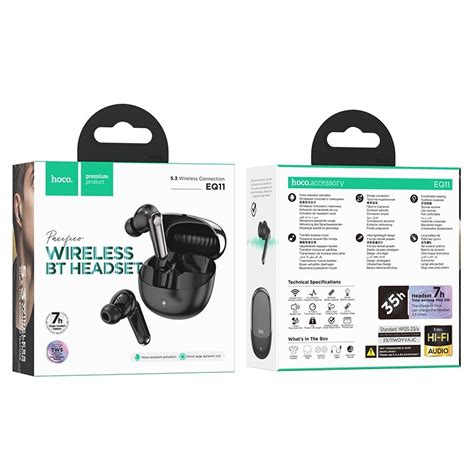 Hoco Eq True Wireless Bluetooth Earphone Black Alexnld Com