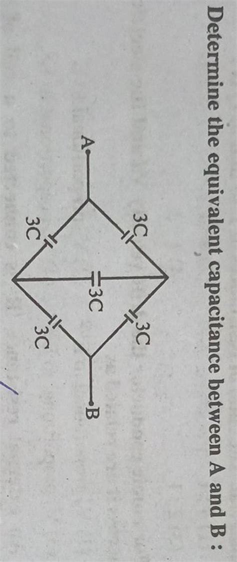 determine the equivalent capacitance between a and b filo