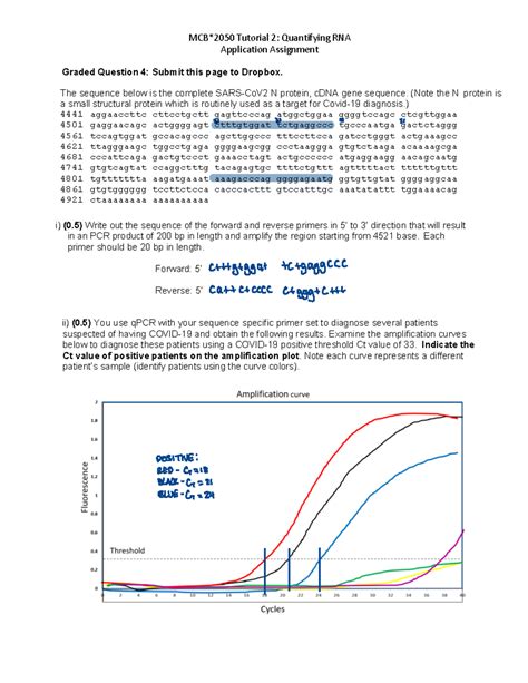 Mcb 2050 Seminars 2 GRADED MCB 2050 Tutorial 2 Quantifying RNA Application Assignment