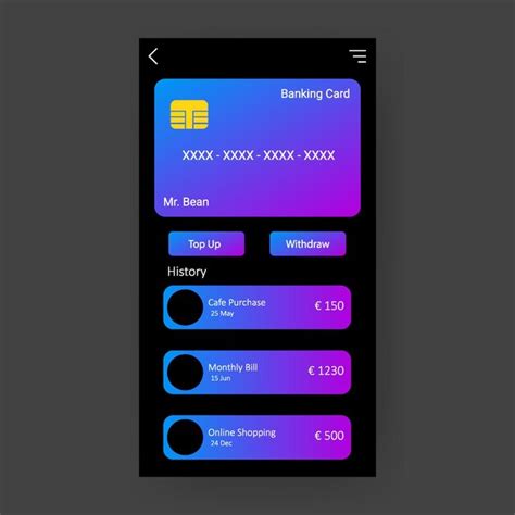 Premium Vector Dark Mode Ui Mobile Banking App