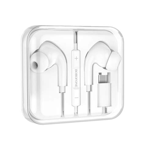 Наушники с микрофоном наушники проводные вакуумные гарнитура Borofone Bm80 Pro Elegant Type C