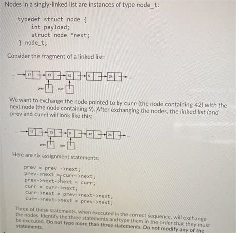 solved nodes in a singly linked list are instances of type