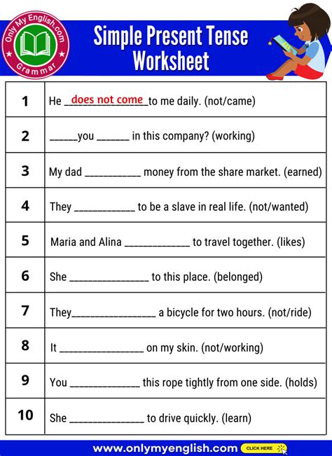Past Perfect Tense Exercises With Answer