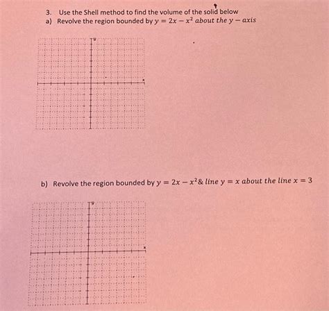 solved 3 use the shell method to find the volume of the