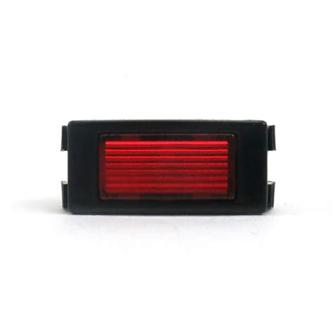 Indicator Light Red 12v LED Rectangular Dash Panel Warning Idiot Turn Signal Johnnylawmotors Com