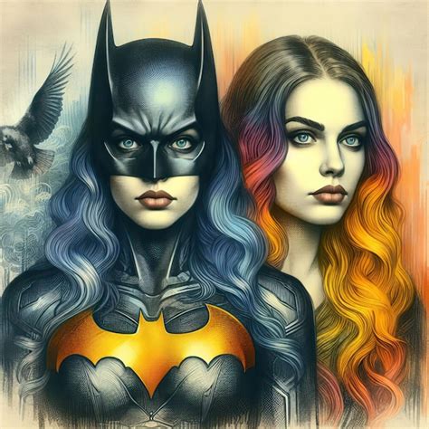 Premium Photo Portrait Of Batgirl And Barbara Gordon